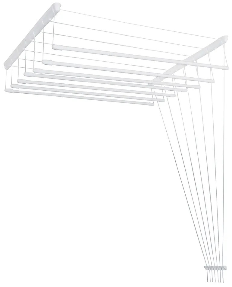 JAKS Stropní sušák na prádlo 7 tyčový bílá Délka: 90 cm