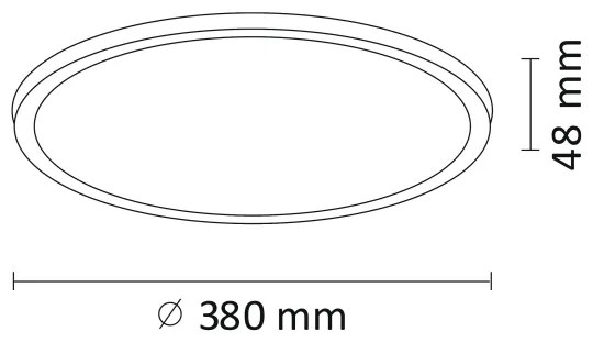 LED Stropní svítidlo WOODY LED/24W/230V pr. 38 cm