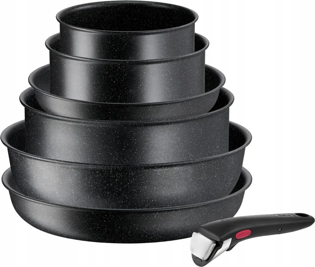 Tefal sada nádobí Ingenio Black Stone 7 ks