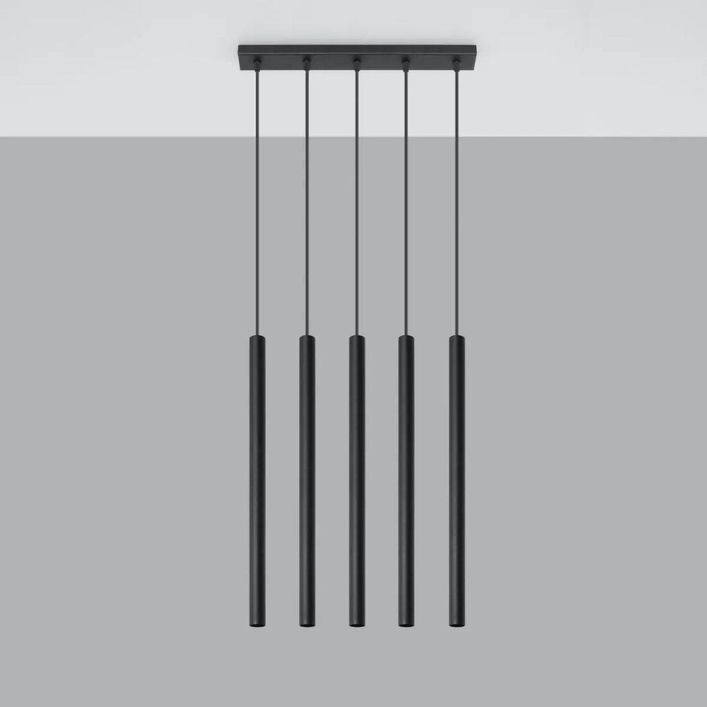 Sollux Lighting Závěsné svítidlo PASTELO 5 černé