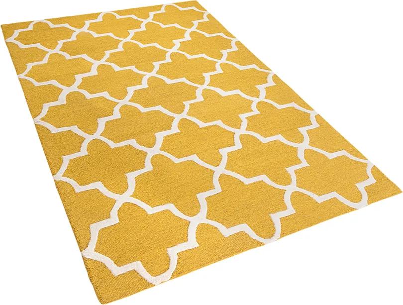 Žlutý bavlněný koberec 140x200 cm - SILVAN