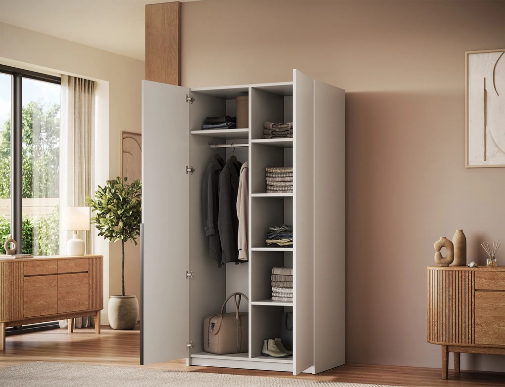 ADRK Furniture Bregma II Skříň s otočnými dveřmi ADRK-W-BRE-100-WB