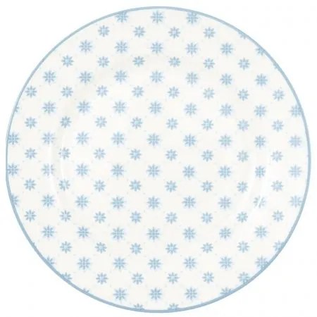 GreenGate Porcelánový dezertní talíř Laurie Pale Blue ø20,5cm