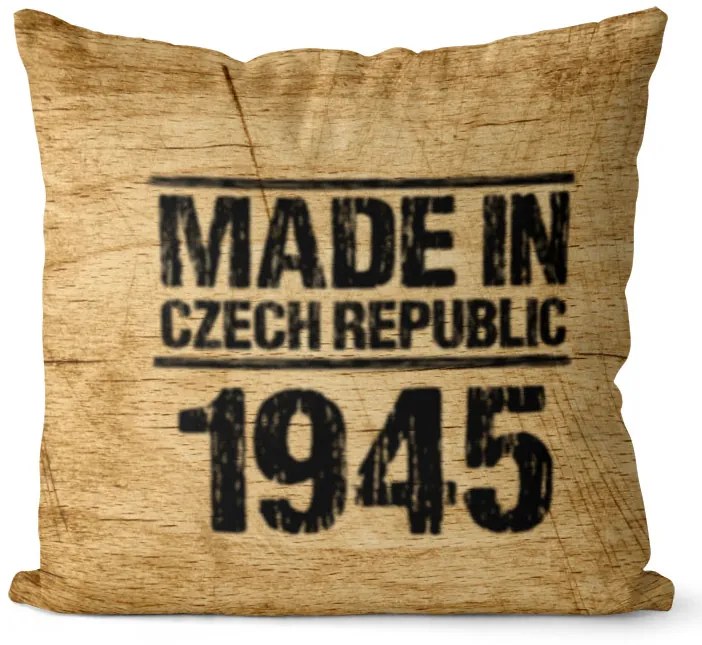 Polštář Made In + rok (Velikost: 55 x 55 cm, rok: 1945)