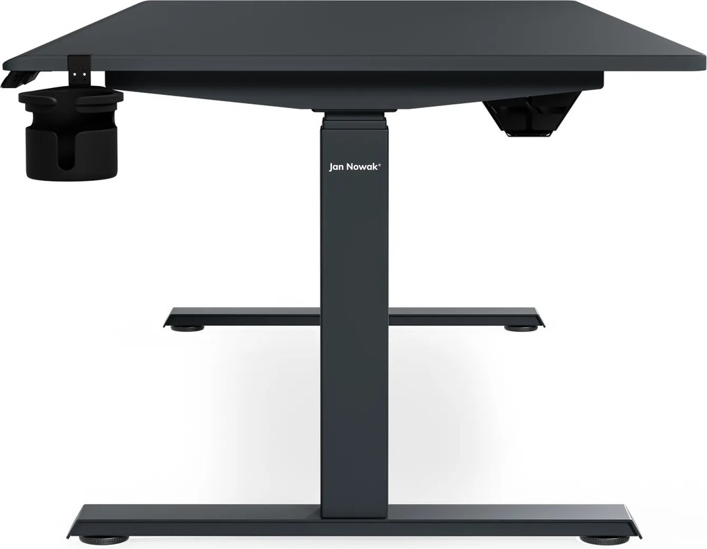 Elektrický stůl s regulací výšky ergonomický antracitový,1600x800 mm: ARIA