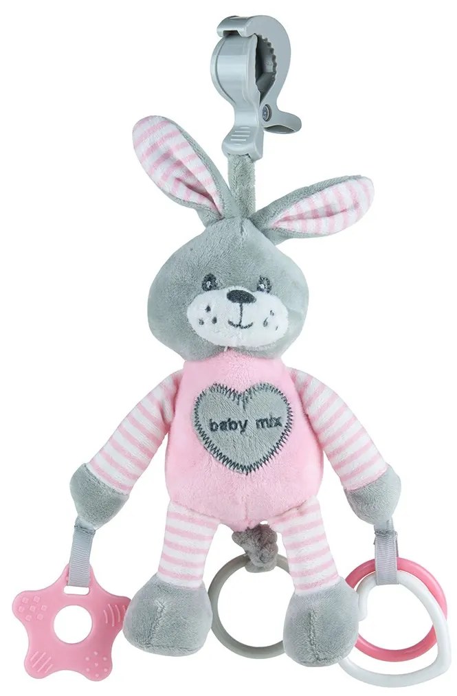 Plyšová hračka s vibrací Baby Mix králík růžový
