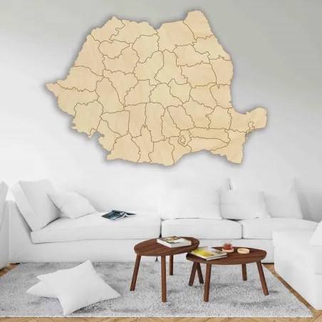 Dřevěná nástěnná mapa Rumunsko| SENTOP M006