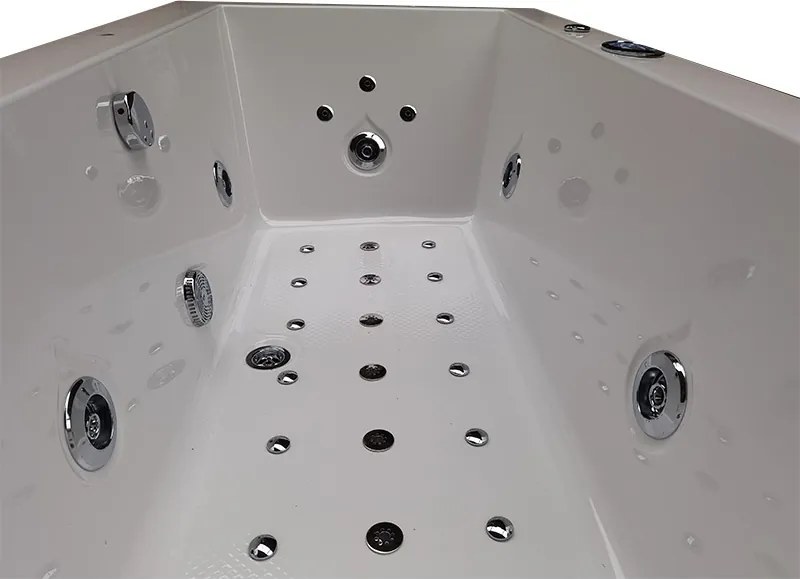 BPS-koupelny Hydromasážní vana RAMONA 640H 180x90 s ohřevem vody