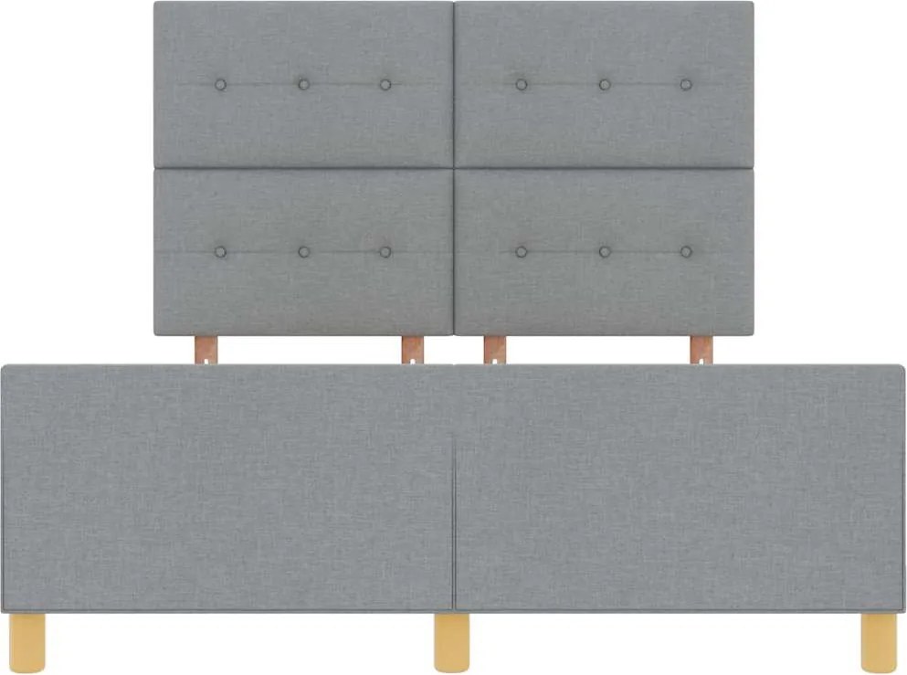 Rám postele s čelo Světle šedá 140 x 200 cm textil 3344732