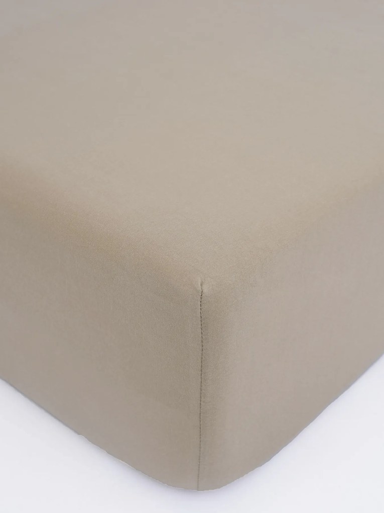 MK Lůžkoviny Jersey prostěradlo Classic 120 x 200 cm – šedohnědá