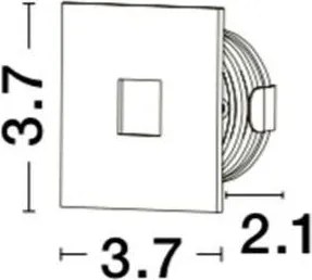 NV 9045514 Venkovní zapuštěné svítidlo do zdi PASSAGGIO bílý hliník LED 1W 3000K 3V IP54 délka kabelu 1.80m použijte driver 9020170 - NOVA LUCE
