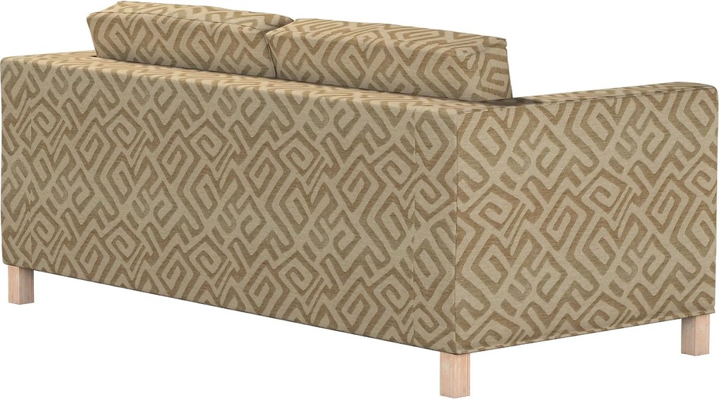 Potah na pohovku IKEA Karlanda rozkládací, krátký barva béžová látka pletený vzor, vzorované
