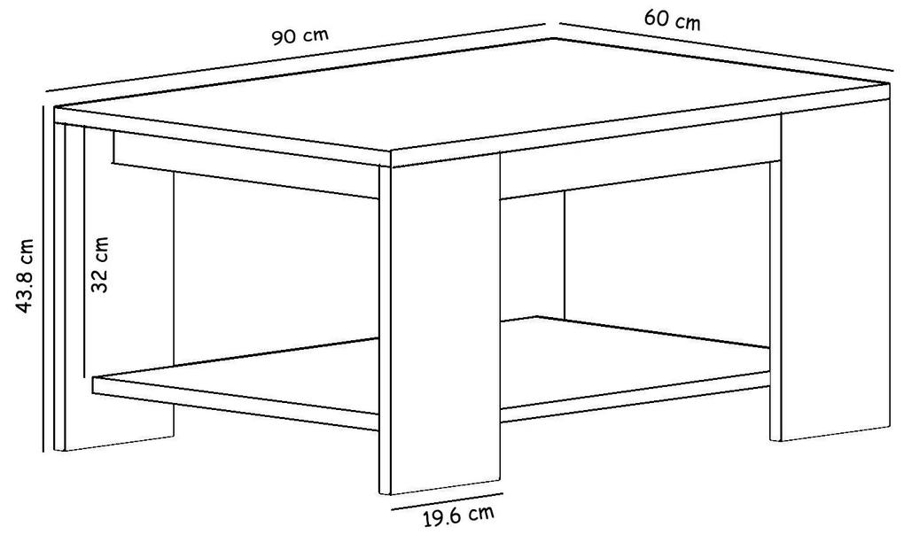 Konferenční stolek Line (bílý mramor). 1089208