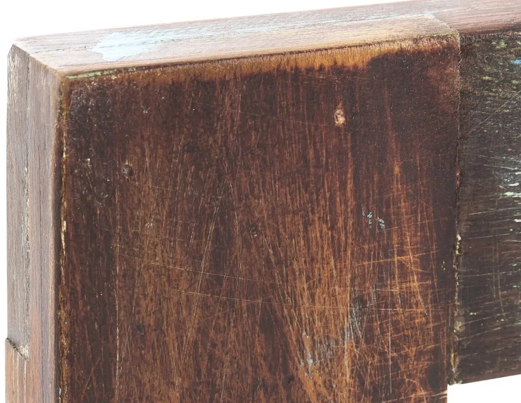furniture-nabytek.cz - Masivní koupelnové zrcadlo Samira II z recyklovaného dřeva, lakované, hnědé – 130×60 cm