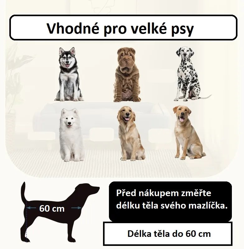 Pohovka pro psy, modrá (zvíře do 30 kg a 60 cm) D04-261V00DB