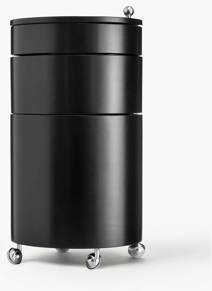 Kulatá skříňka na kolečkách Barboy, design Verner Panton