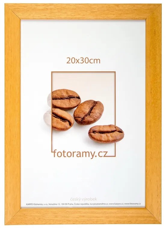 Dřevěný fotorámeček DR011K 20x30 05 mid natural KARPEX