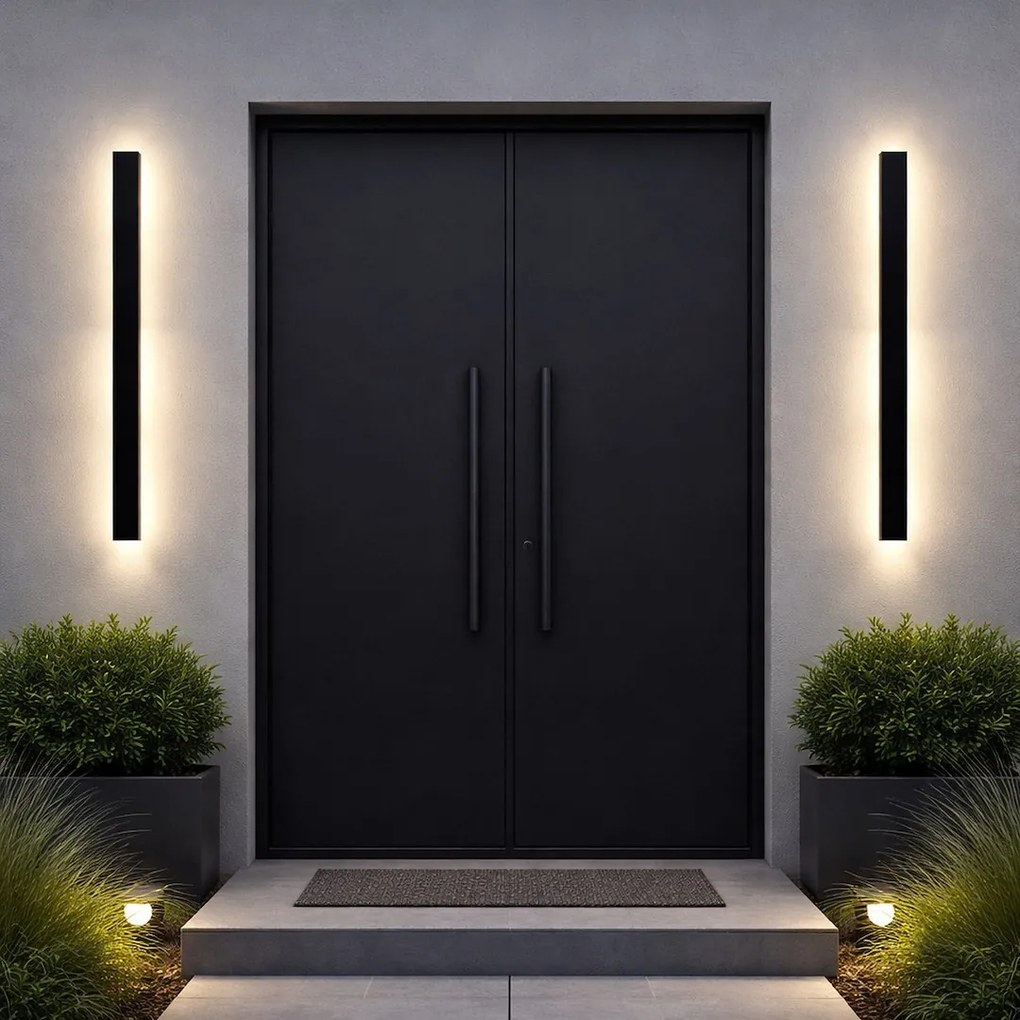 Exteriérové nástěnné LED svítidlo Wow, 1x LED 20w, 3CCT, černá, (120 cm)