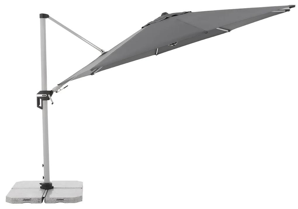 Doppler ACTIVE 370 cm - výkyvný zahradní slunečník s boční tyčí antracit