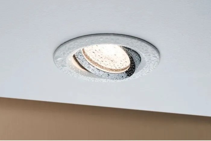 P 93663 Zápustné svítidlo Nova IP65 kulaté max. 35W bílá / chrom 1ks výklopné - PAULMANN