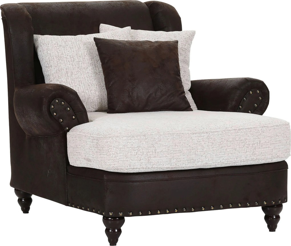 XXXLutz XXL KŘESLO, textil, tmavě hnědá, béžová Landscape - Křesla klasická - 001877071102