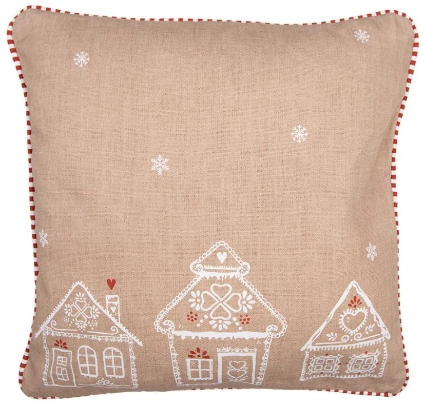 Povlak na polštář s perníkovými chaloupkami Gingerbread Bliss - 40*40cm