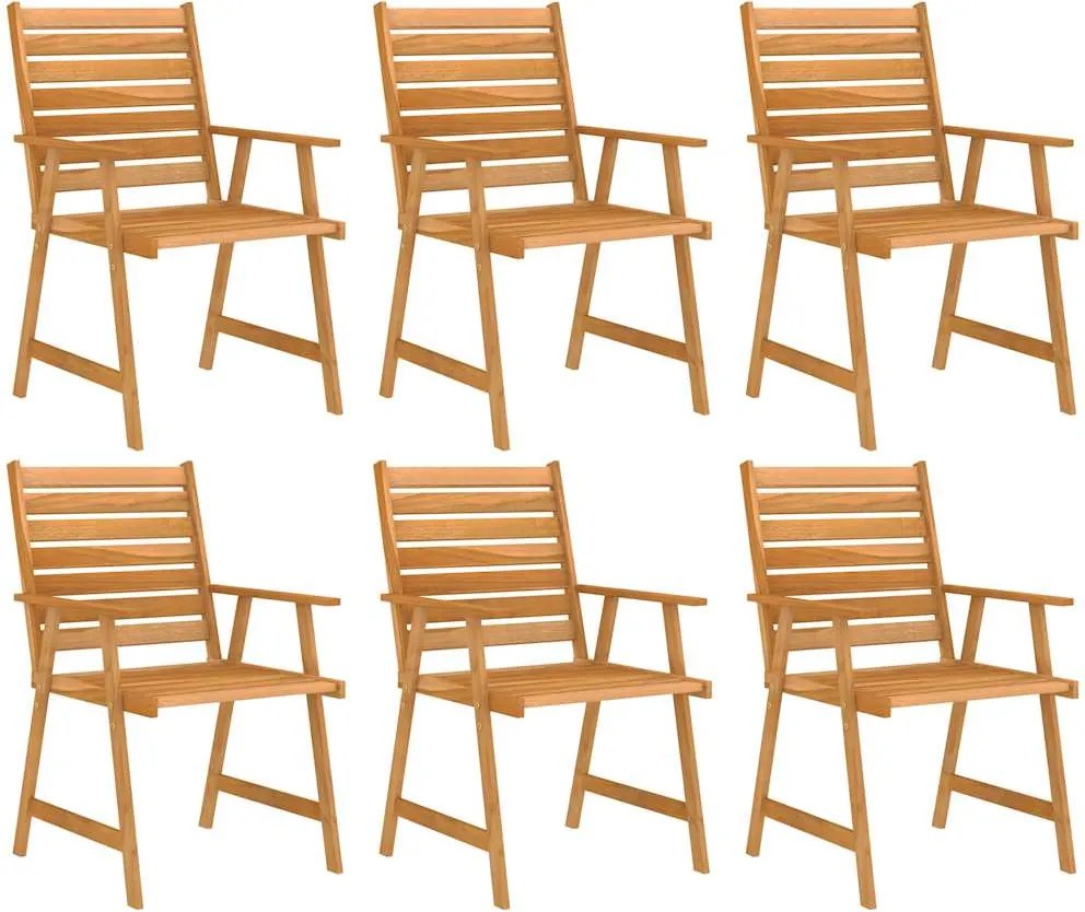 7dílný zahradní jídelní set masivní akáciové dřevo 3057845