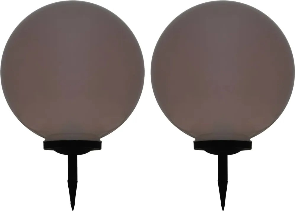 Zahradní solární lampy 2 ks LED kulovité 40 cm RGB 277129