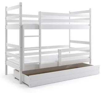 Dětská patrová postel ERYK 190x80 cm Bílá
