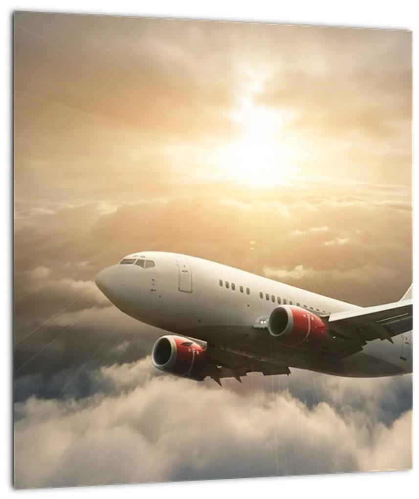 Obraz -  Letadlo v oblacích (30x30 cm)