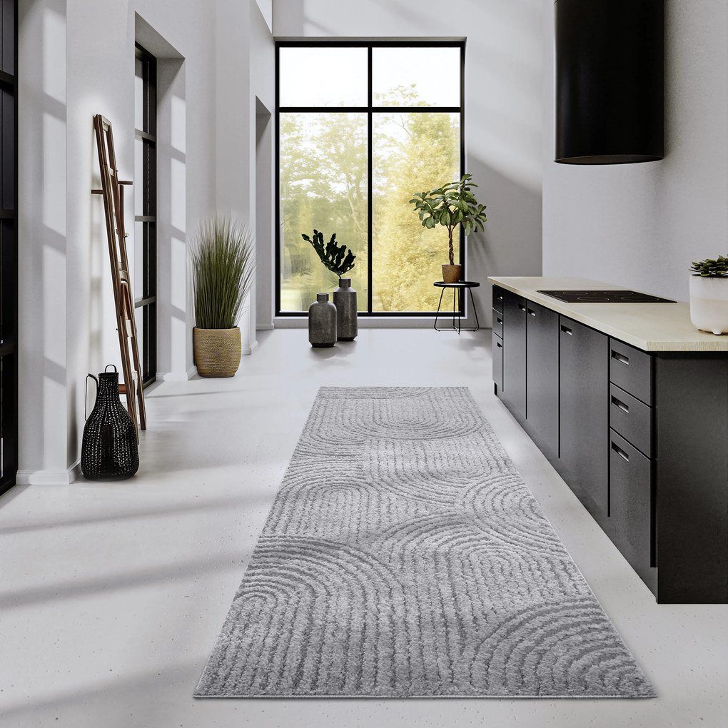 ELLE Decoration, Běhoun Gallery 106091 Light Grey z kolekce Elle, 80x240, šedá, ložnice