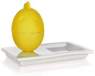 BANQUET 2v1 Silikonový kalíšek na vajíčka s talířkem YELLOW 60338012Y