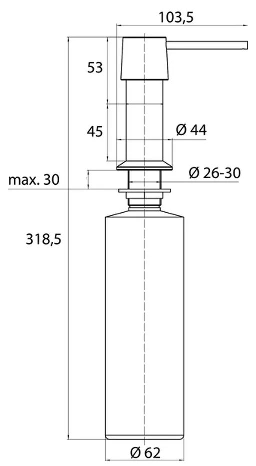 Emco System 2 - Vestavěný dávkovač tekutého mýdla, chrom 352100120