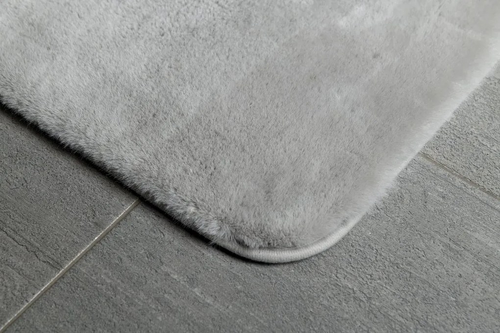 Gedy Gedy, FUZZY koupelnová předložka, 50x80 cm, 100% polyester, protiskluz, šedá, 96FY508008