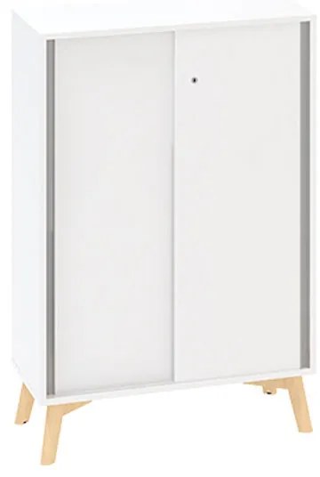 Interier Říčany Kancelářská zasouvací skříň ROOT 800 x 450 x 1215 mm, bílá