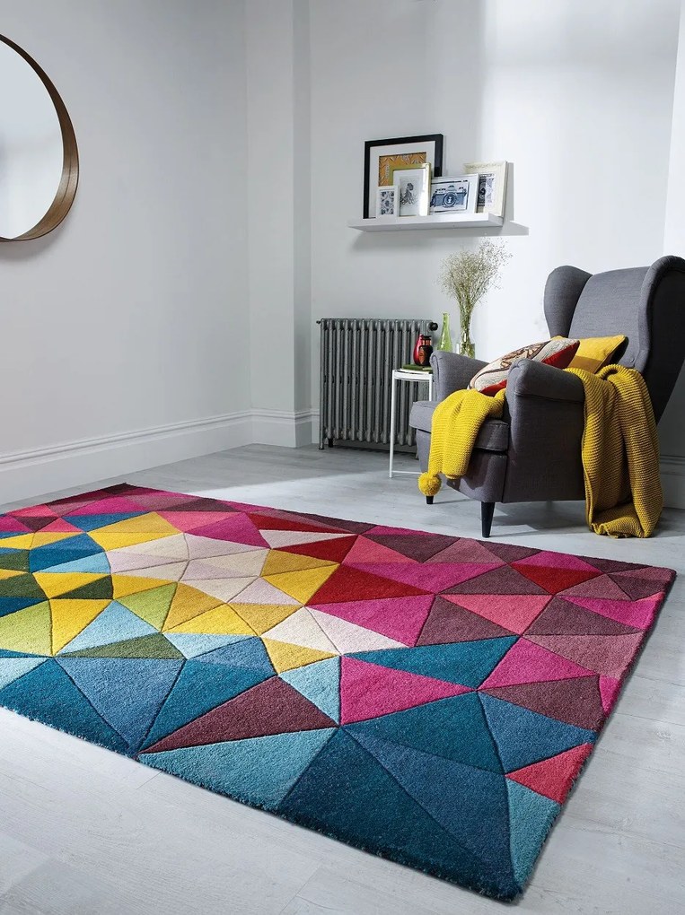 Flair Rugs, Ručně všívaný kusový koberec Illusion Falmouth Multi, 160x230, vícebarevná, ložnice