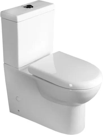 AQUALINE TALIN WC kombi mísa s nádržkou včetně PP sedátka, spodní/zadní odpad (PB101)