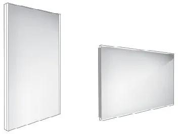 Nimco Zrcadla - Koupelnové podsvícené LED zrcadlo 400 x 600 mm, hranaté, aluminium ZP 9000
