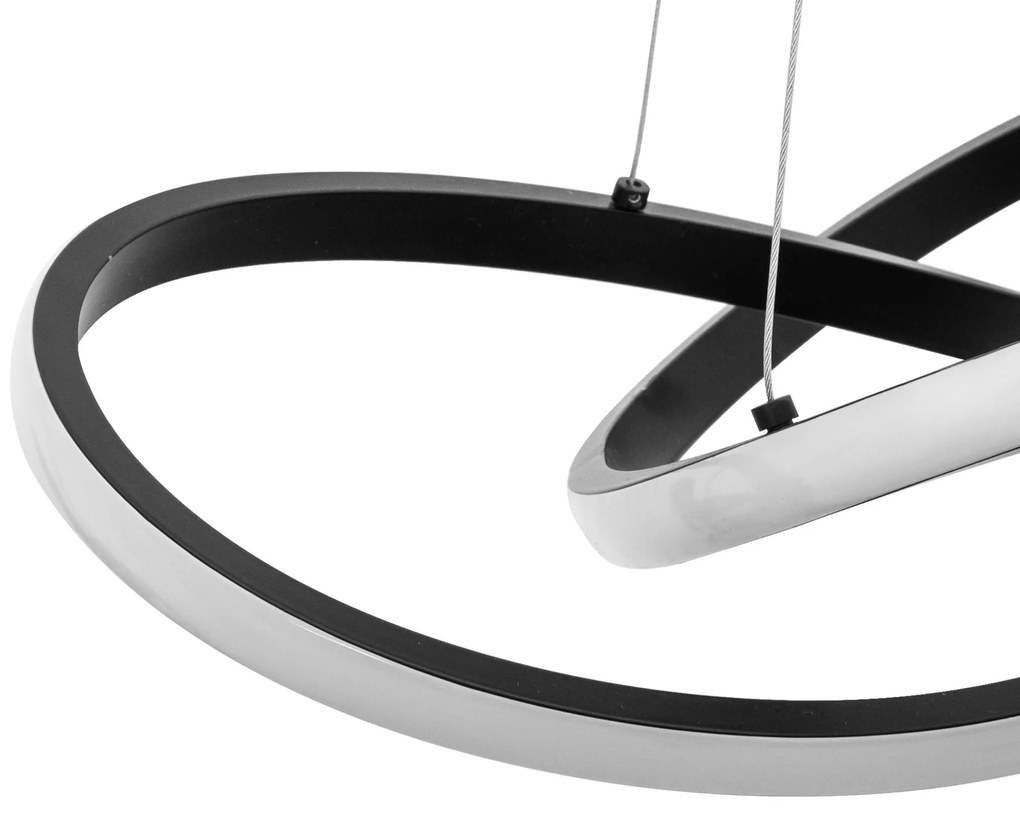 Toolight - LED závěsné svítidlo APP814-CP + dálkové ovládání, černá, OSW-04025