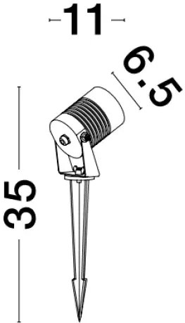 Venkovní LED lampa Stake 35 černé