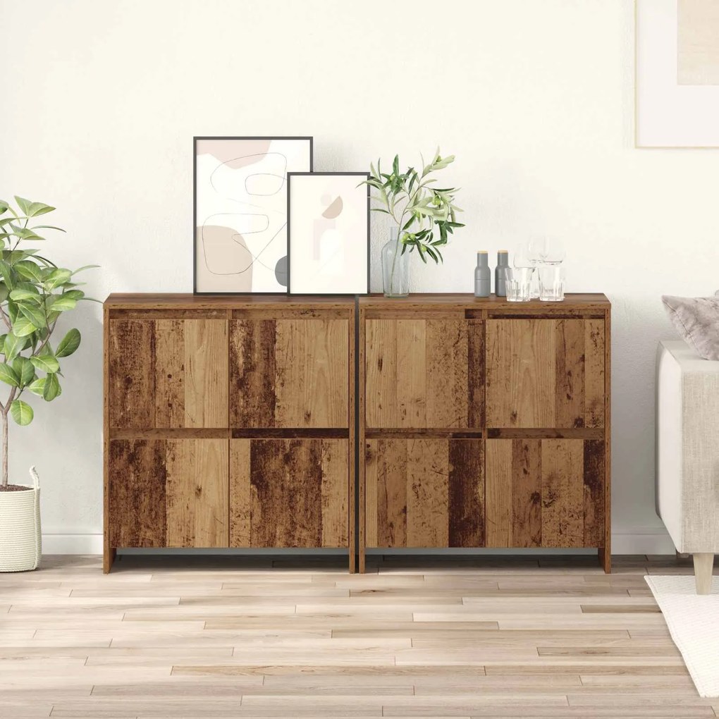 Konzole 2 ks Staré dřevo 70 x 41 x 75 cm Kompozitní dřevo 3393513