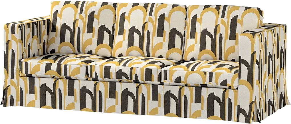 Potah na pohovku IKEA Karlanda 3-místná nerozkládací, dlouhý barva vícebarevná látka pletený vzor, vzorované