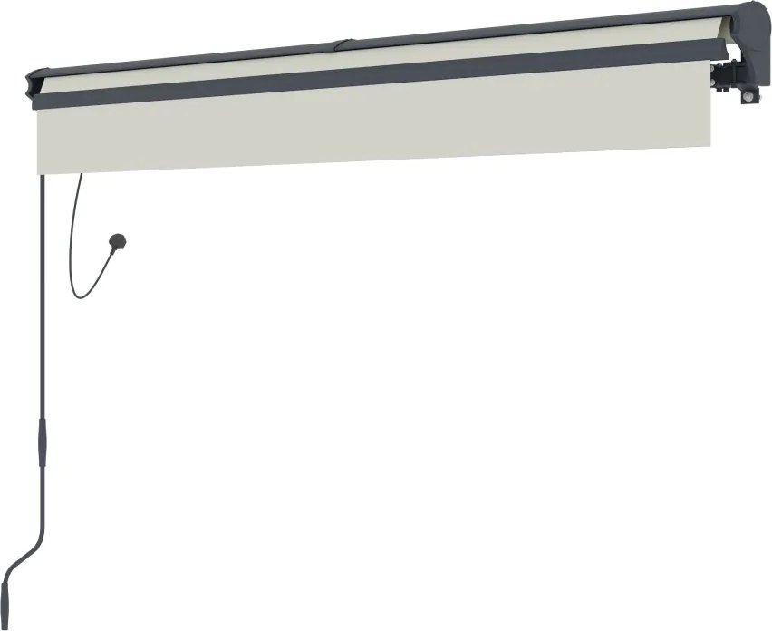 Elektrická markýza s LED osvětlením BestBerg BBSU-EL250BG / 250 x 200 cm / béžová