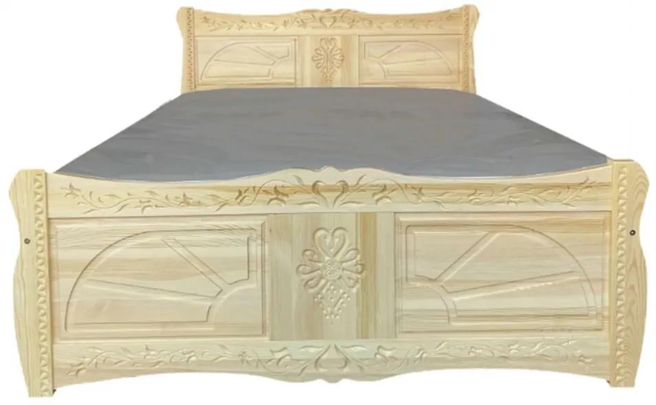 stylová dvoulůžková postel z masivu borovice Hanka jandre