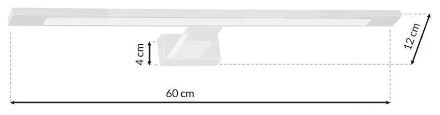 Nástěnné LED svítidlo Shine, 1x LED 12w, 4000k, (60 cm), w