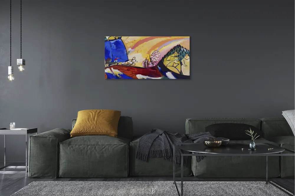 Obrazy na plátně Venkovské krajiny abstraktní umění 100x50 cm