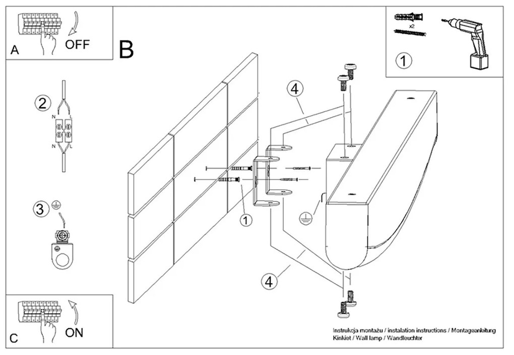 Nástěnné LED svítidlo Jorun 60, 1x LED 8w, 4000k, g