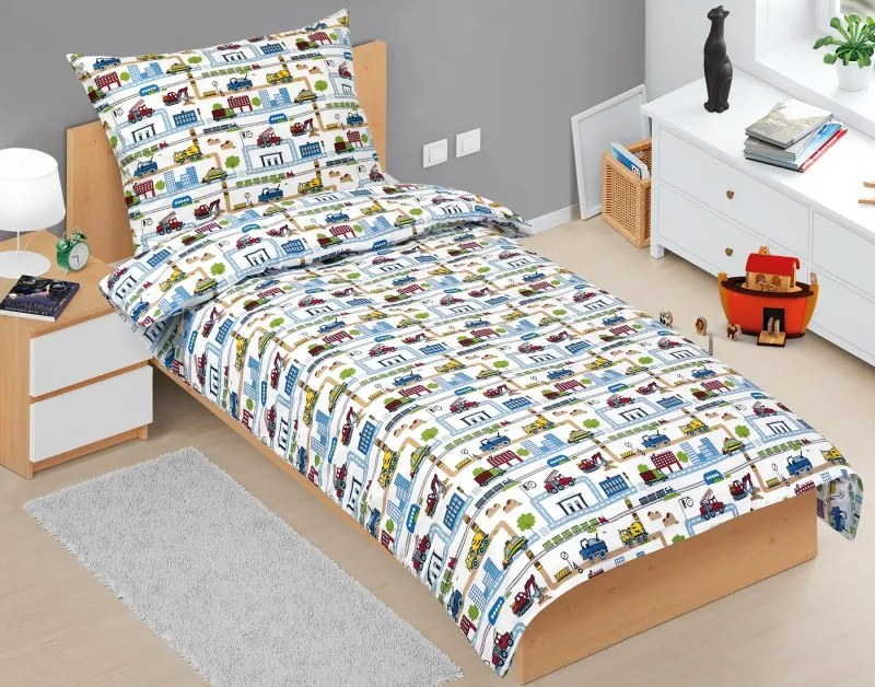 Bellatex Bavlněné povlečení dětské Junior Zelená 140x200 cm, 70x90 cm