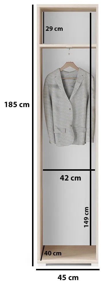 Eka Předsíňová stěna s čalouněnými panely Trinity 31 - Grafit / Oranžová 2317