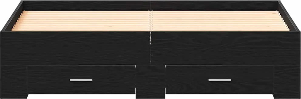 Rám postele se zásuvkou Černý dub 140 x 200 cm Kompozitní dřevo 3333968